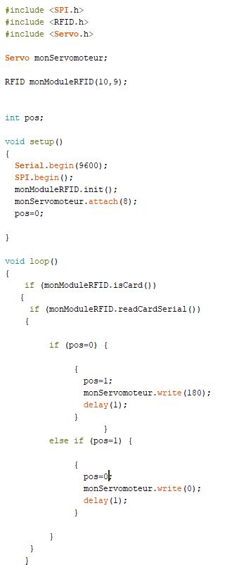 Problème Programme Servomoteur Capteur Rfid Français Arduino Forum
