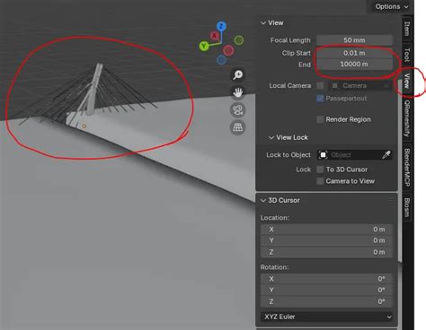 blender 화면에 물체가 다 안 보일 때 작업 화면 거리 넓히기 카메라 클리핑 wow의 디지털 라이프