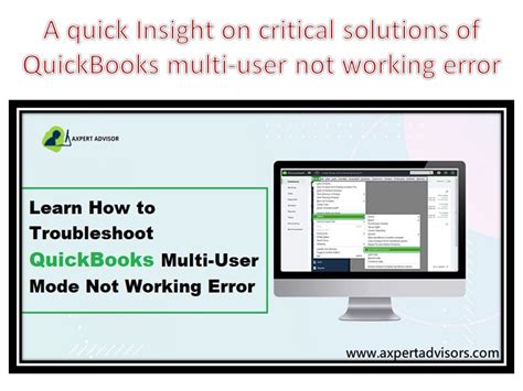 Quickbooks Cant Switch To Multi User Mode How To Fix It Presentation Free To Download
