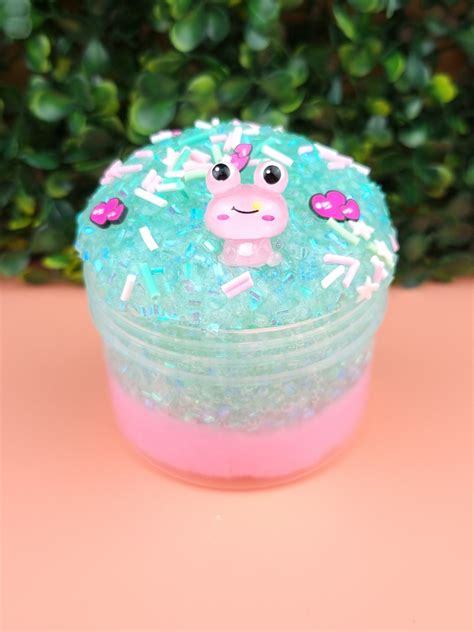 Froggy Fizz Icee Bingsu Slime Fluffy Sizzly Slime Fruit Salad Scented