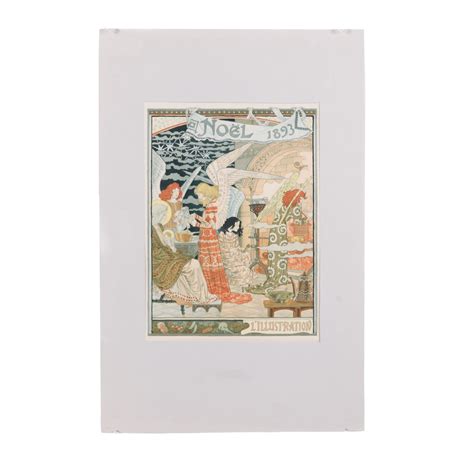 Lot Eugene Grasset 1841 1917 French Art Nouveau Noel 1893 L