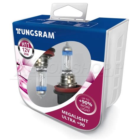 Галогеновые лампы H11 Tungsram Megalight Ultra +90% - 53110SXU PB2 ...