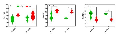 Effect Of Biochar On The Percentage Of Clay A Silt B And Sand C Download Scientific
