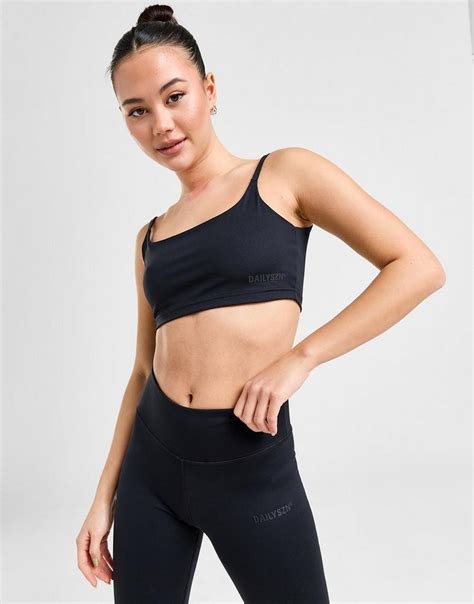 Daily Szn Crop Womens Sports Bra Black Dsntw10017007