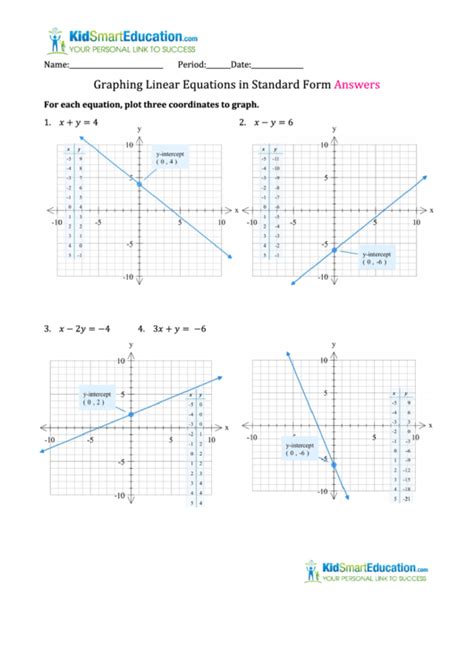 Writing Equations In Standard Form Worksheet Printable Word Searches