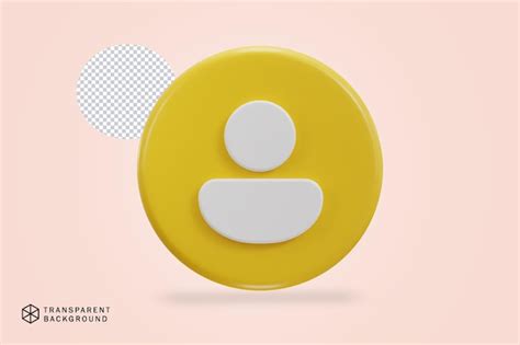 Premium Psd 3d User Profile Icon Illustration