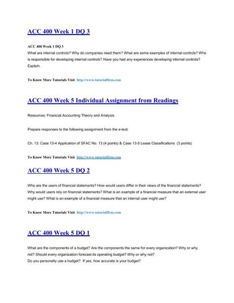 Acc 400 Uop Tutorialsacc 400 Uop Assignmentsacc 400 Uop Entire Class