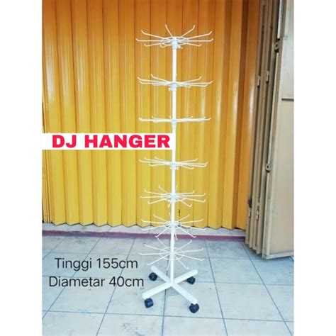 Jual Rak Display Putar Matahari 7 Susun Gantungan Aksesoris Display