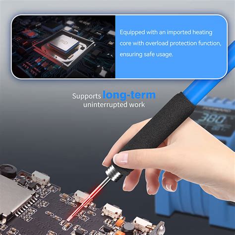 Fw Be01 Blue Engineer Precise Temperature Control Soldering Iron