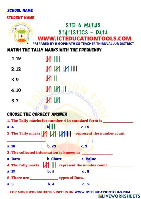 Std 6 Maths Measurements Eng Med Worksheet Live Worksheets