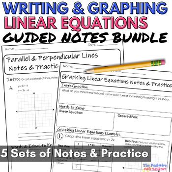 Slope And Graphing Linear Equations Bundle TpT