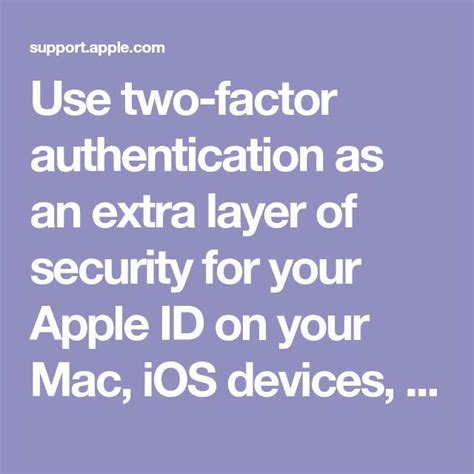 Secure Your Apple ID With Two Factor Authentication