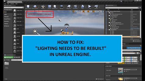 Unreal Engine Lighting Needs To Be Rebuilt Quick Fix YouTube