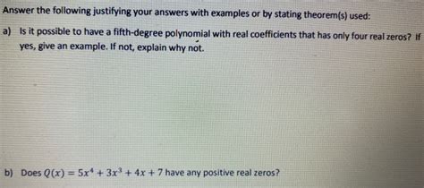 Solved Answer The Following Justifying Your Answers With