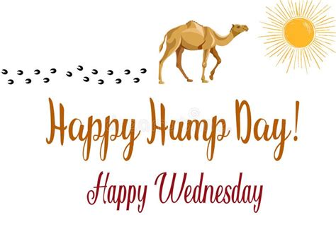 Illustration Of Happy Hump Day Wednesday Halfway To The Weekend