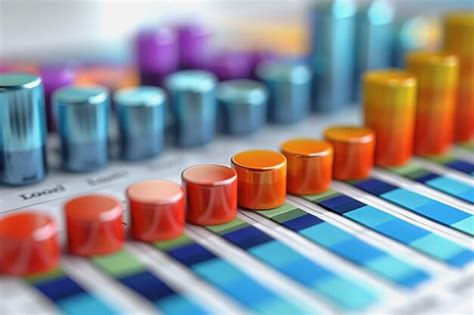 Premium Photo Graph Charts That Are 3d Models Are Inside The Office