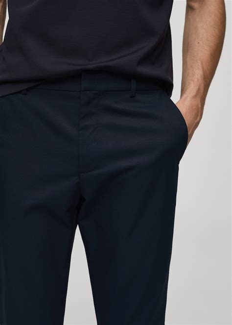 Slim Fit Technical Fabric Trousers Men Mango Vietnam
