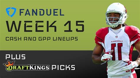 Fanduel And Draftkings Week 15 Nfl Dfs Picks 2020 Youtube