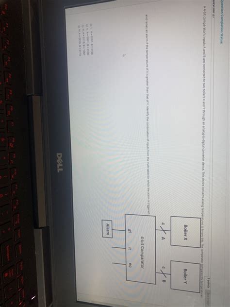 solved question completion status es a4 bit comparator s