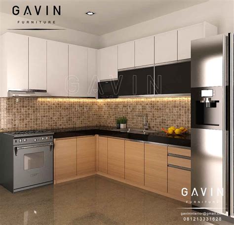 Produksi Kitchen Set Dengan Finishing HPL Kombinasi Di BSD