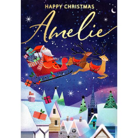 Personalised Amelie Singing Musical Christmas Card Cards