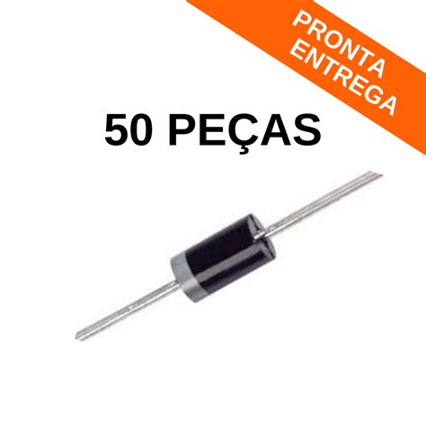 Kit 50 peças - Diodo SR2100 2A 100V DO-201AD (SB2100 / MBR2100) Diodo ...