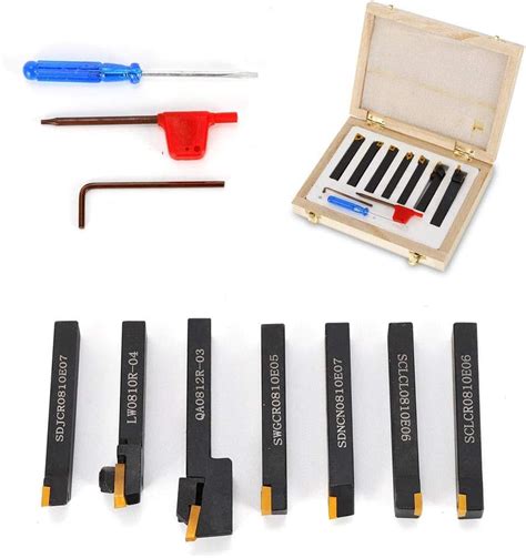 DiLiBee Pcs set Drehstahl Satz Drehmeißel Set mit Wendeplatten mm Drehmeissel Drehstahl Qute