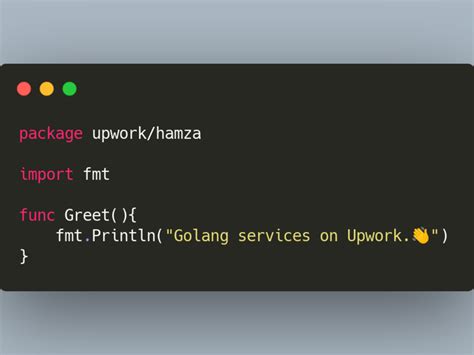 A Developer To Code Or Fix The Program In Golang Go Programming Language Upwork