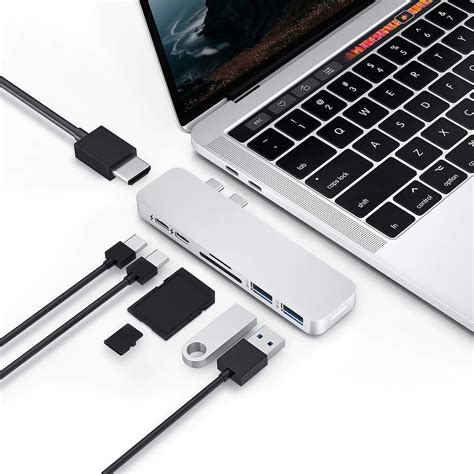 Hyperdrive 7 In 2 Usb C Duo Hub Silver Laptop Docking Station