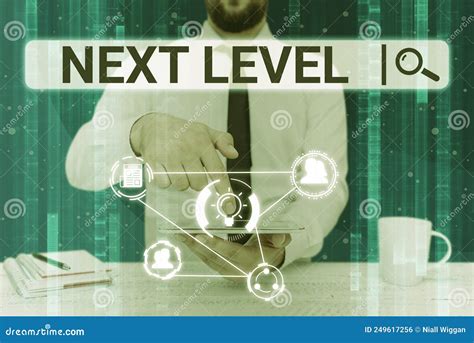 Text Caption Presenting Next Level Business Concept Having More Than One Floor And Referring To
