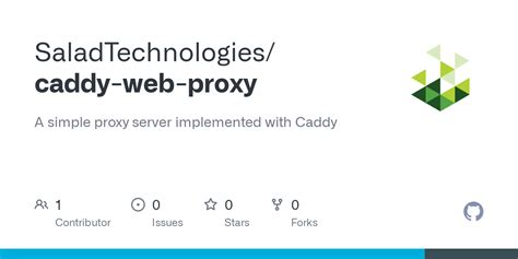 Github Saladtechnologiescaddy Web Proxy A Simple Proxy Server