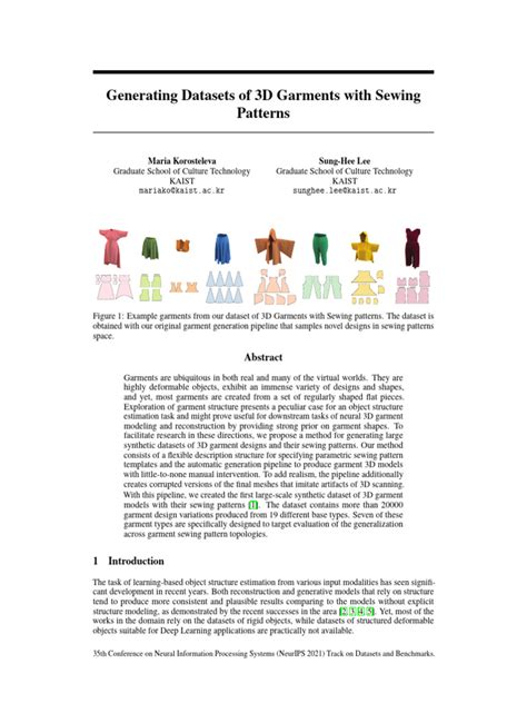 138generatingdatasetsof3dgarm Pdf Curvature 3 D Computer