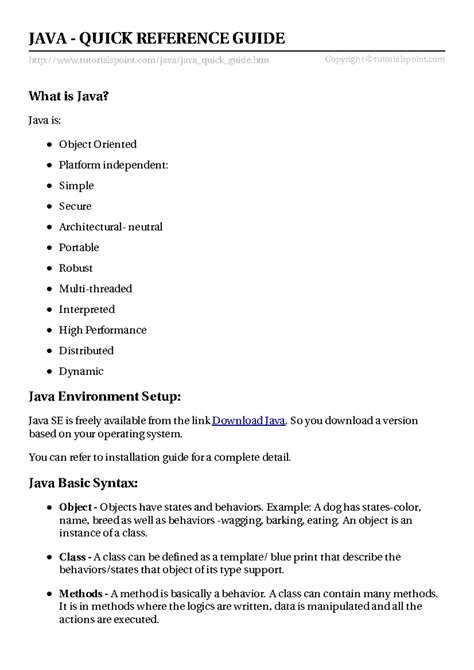 introduction to java fgdfsg tutorialspoint java java quick guide