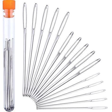 Alim Hot 15 Pieces Blunt Needles Stainless Steel Large Eye Yarn