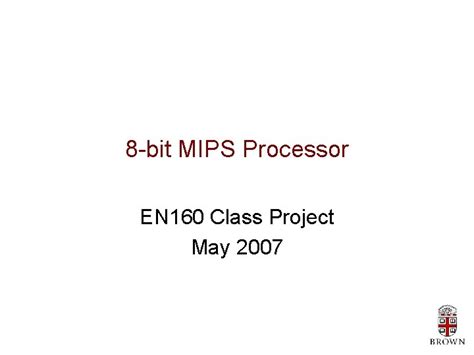 Bit MIPS Processor EN Class Project