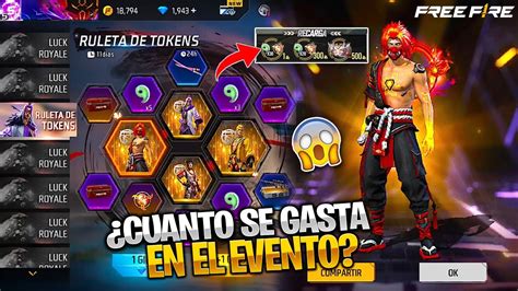 ASI FUNCIONA EL EVENTO RULETA DE TOKENS KAMI CUANTO SE GASTA PARA SACAR LAS SKINS FREE FIRE