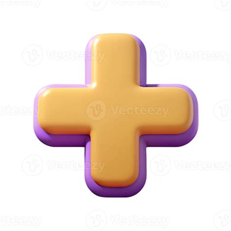 Vibrant Whimsical Renaissance Plus Sign Character With Rounded Edges Flat Color Minimal Design