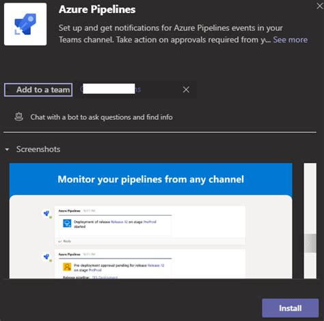 teams you can connect to azure pipelines using teams