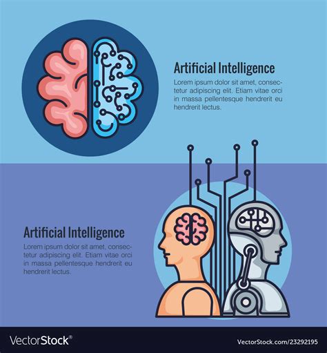 Artificial Intelligence Infographic Icons Vector Image