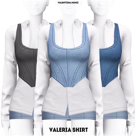 Valeria Shirt Valenttina Muniz Sims 4 Clothing Sims 4 Mods Clothes