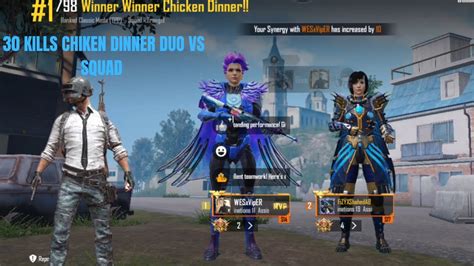 Epic 30 Kill Chicken Dinner Duo Vs Squad Pubgmobile Duovssquad