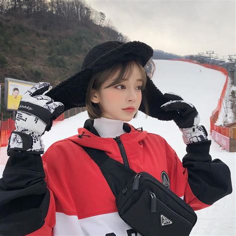 강태리テリテリ On Instagram “크리스마스엔 스키지⛷” Ulzzang Short Hair Korean Short