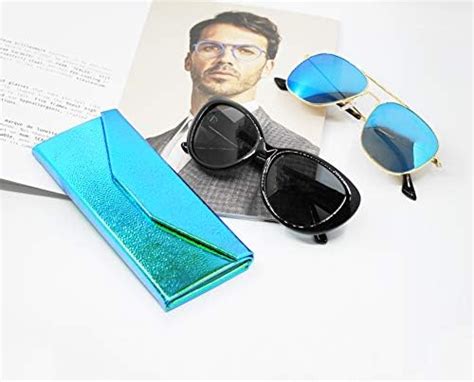 Seencer Foldable Glasses Case Sparkle Glitter Stylish Sunglasses Case