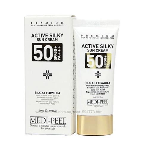 Солнцезащитный крем с комплексом пептидов и шёлка MEDI-PEEL Active ...