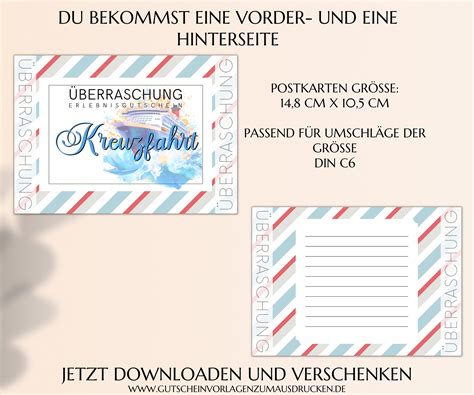 Kreuzfahrt Gutschein Vorlage Zum Ausdrucken Geldgeschenk