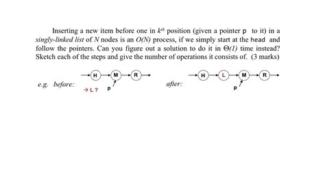 Solved Inserting A New Item Before One In Kth Position