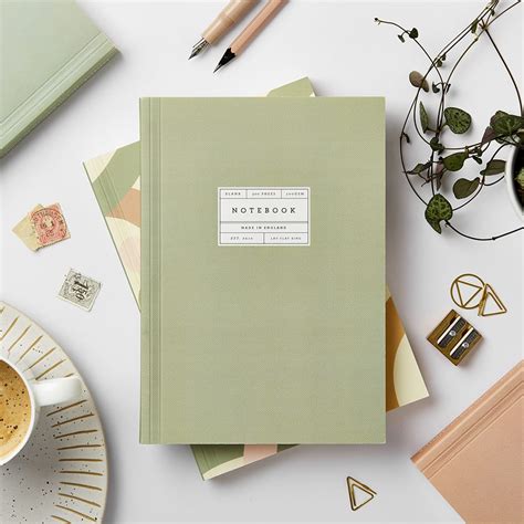 Katie Leamon A5 300 Page Lay Flat Notebook In Green