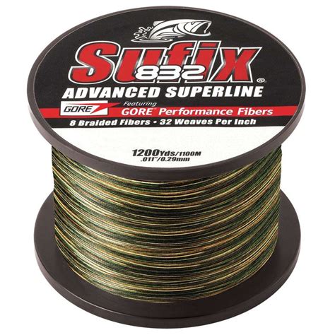 Sufix 832 Advanced Superline Braid 6lb Camo 1200 Yds 660 306ca
