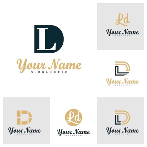 Premium Vector Set Of Letter Ld Logo Design Vector Luxury Ld Logo