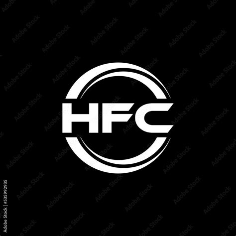 Hfc Letter Logo Design With Black Background In Illustrator Vector